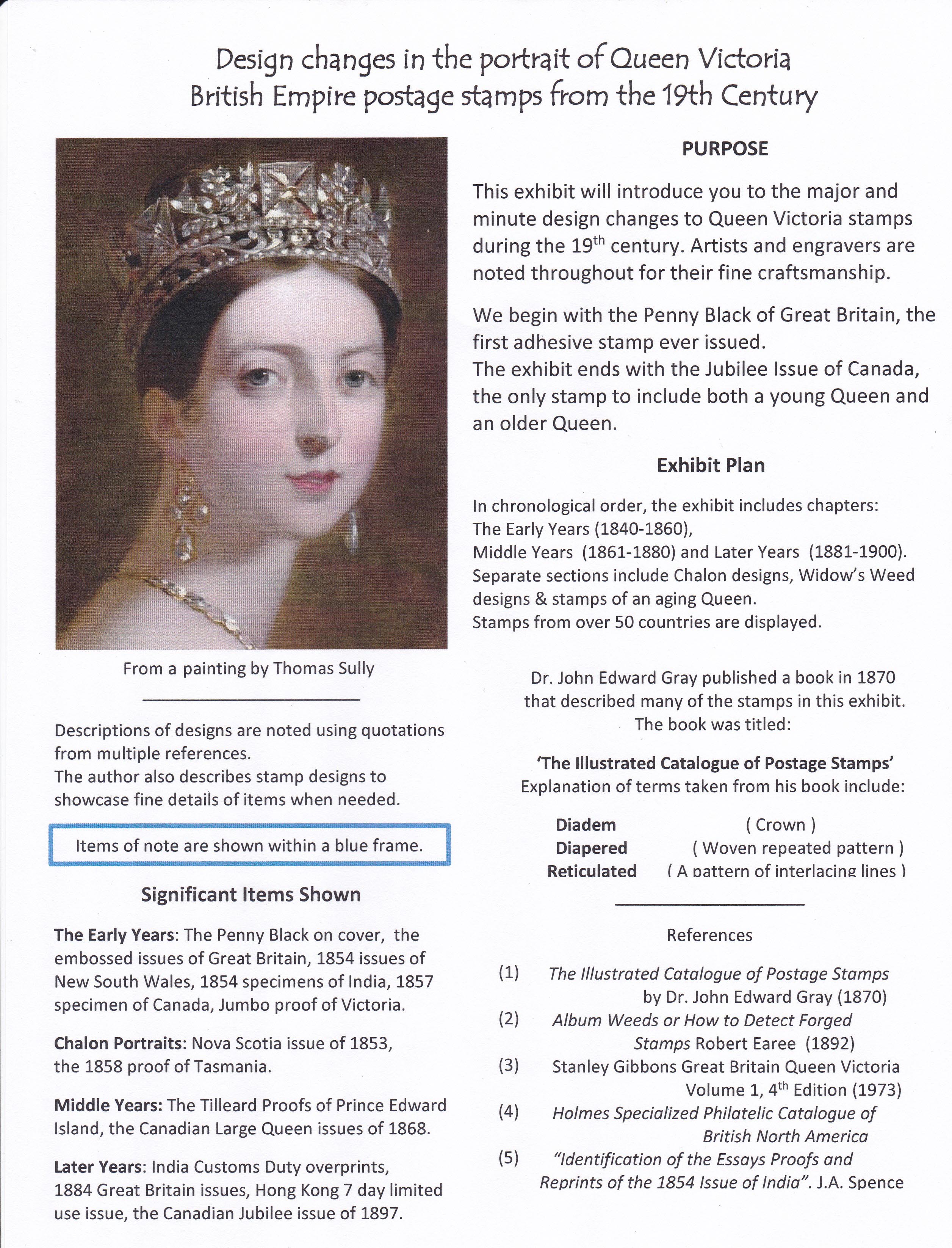 Design changes in the portrait of Queen Victoria British Empire postage ...